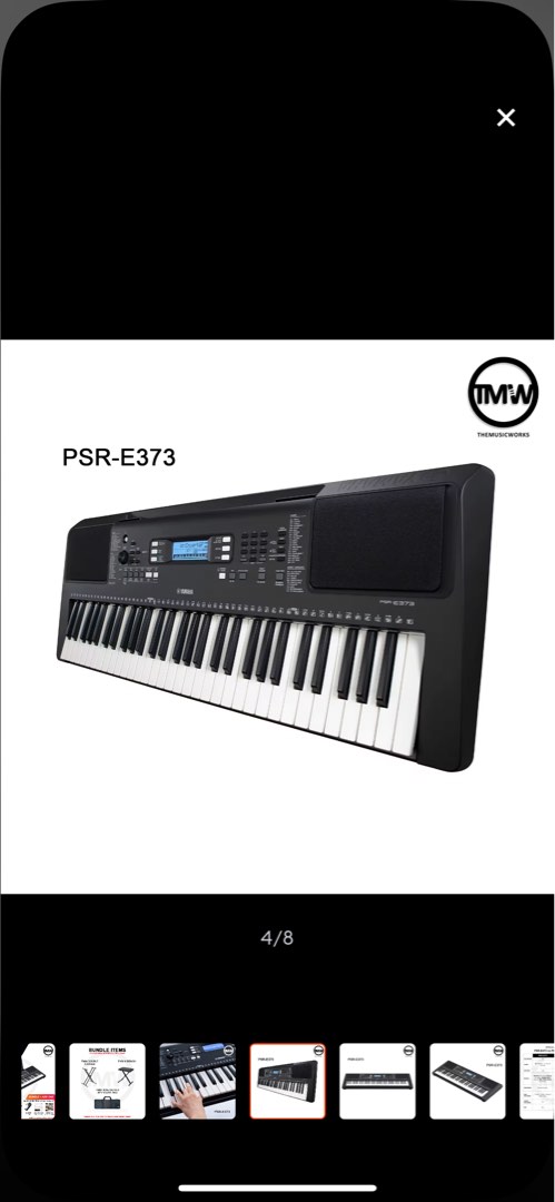 YAMAHA PSR-E373 Digital Keyboard, Hobbies & Toys, Music & Media ...