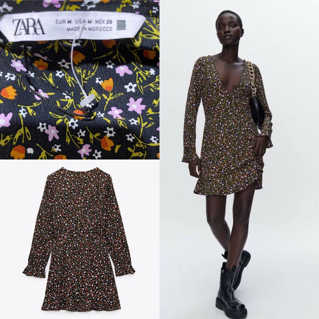 Zara Floral Mini Dress, Women's Fashion, Dresses & Sets, Dresses on ...