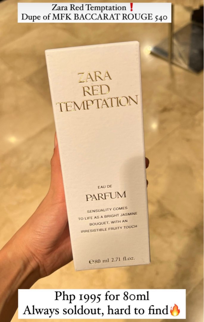 Zara Red Temptation 80ml Limited Edition #zaraph #zaraperfume #zara, Beauty & Personal Care ...