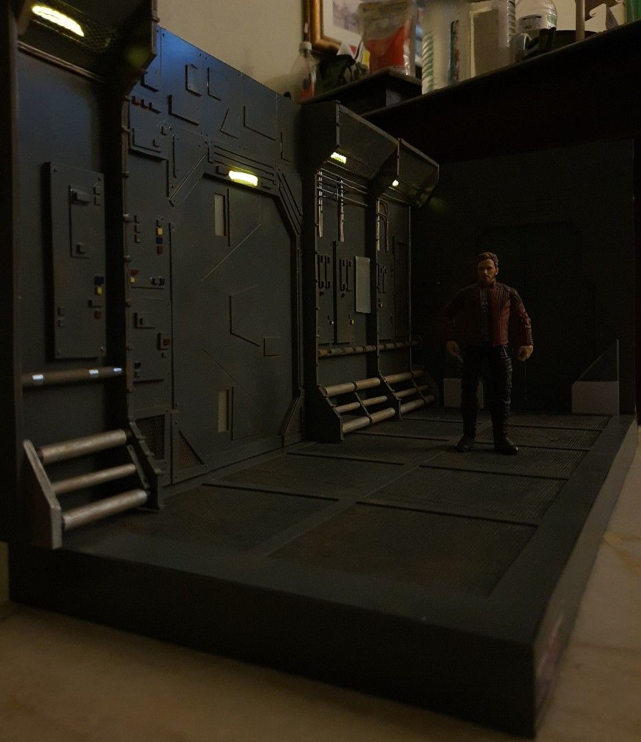 1/12 Space Sci Fi Base Diorama with LED lighting for action figures ...