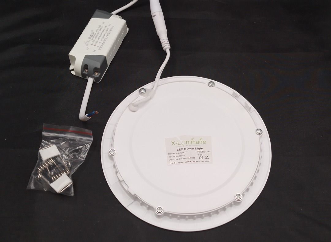 12 WATTS X LUMINAIRE Extreme LED Downlight Recessed Type Round Slim LED ...