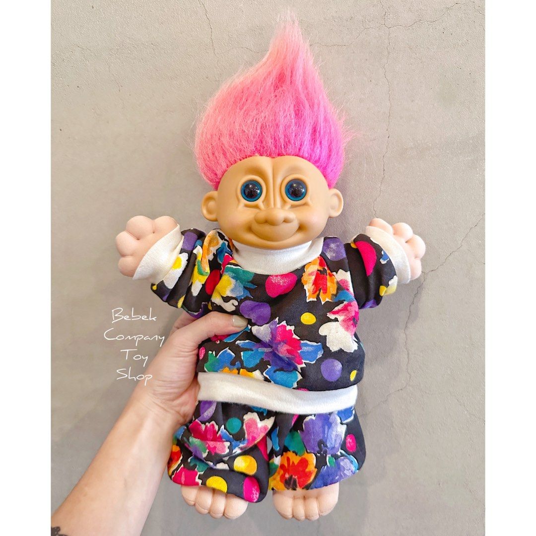 1980s troll plush trolls 80年代 復古運動服 醜娃 巨魔娃娃 幸運小子 玩偶 絕版 古董玩具, 書籍、休閒與玩具 ...
