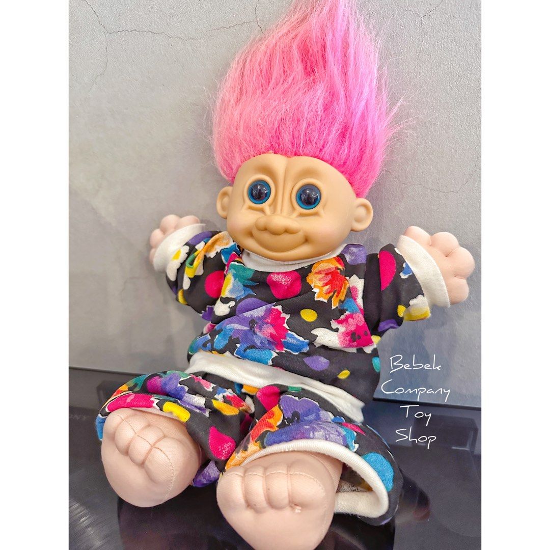 1980s troll plush trolls 80年代 復古運動服 醜娃 巨魔娃娃 幸運小子 玩偶 絕版 古董玩具, 書籍、休閒與玩具 ...