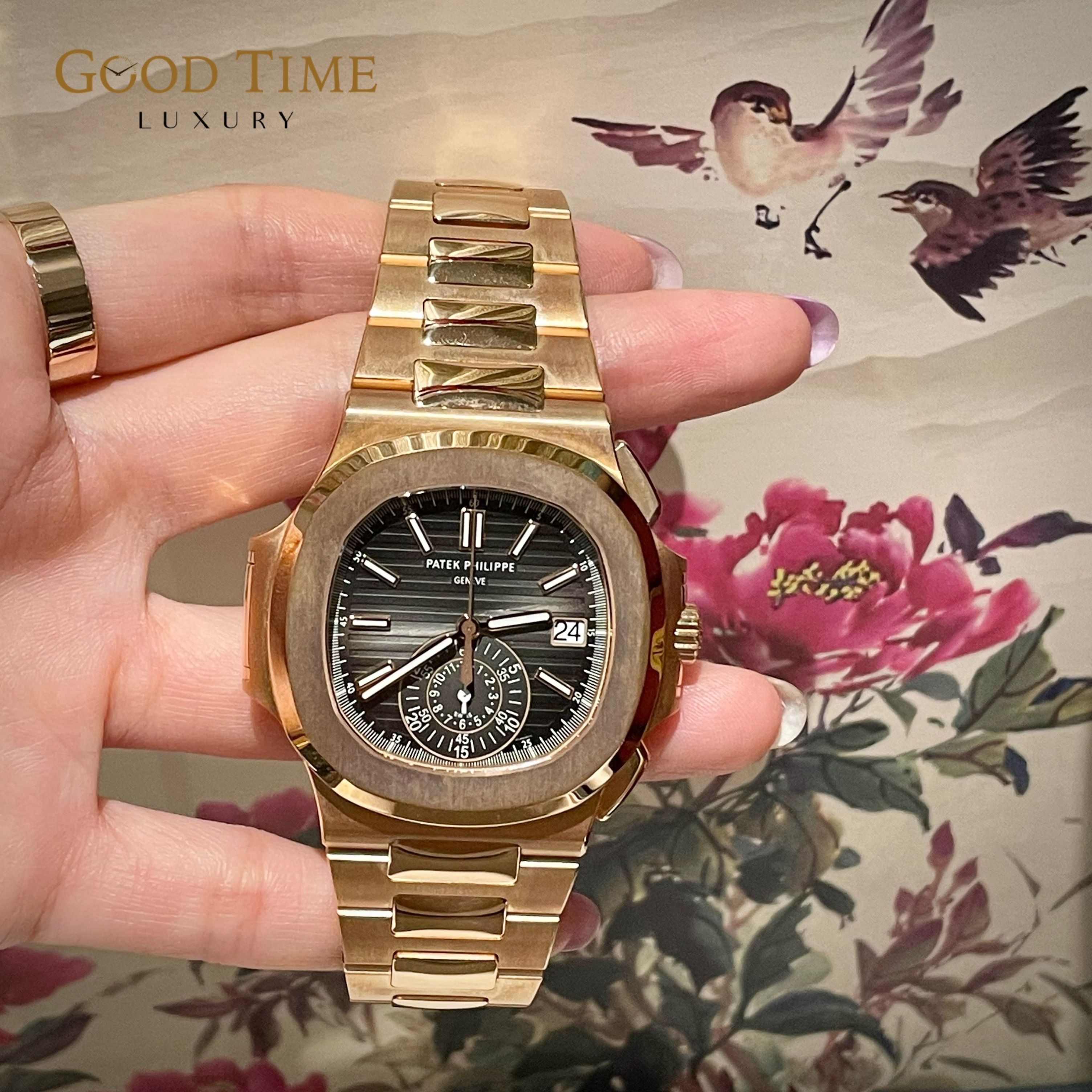 2020 Aug Unpolished Patek Philippe 5980/1R 5980R 5980 Nautilus Rose ...