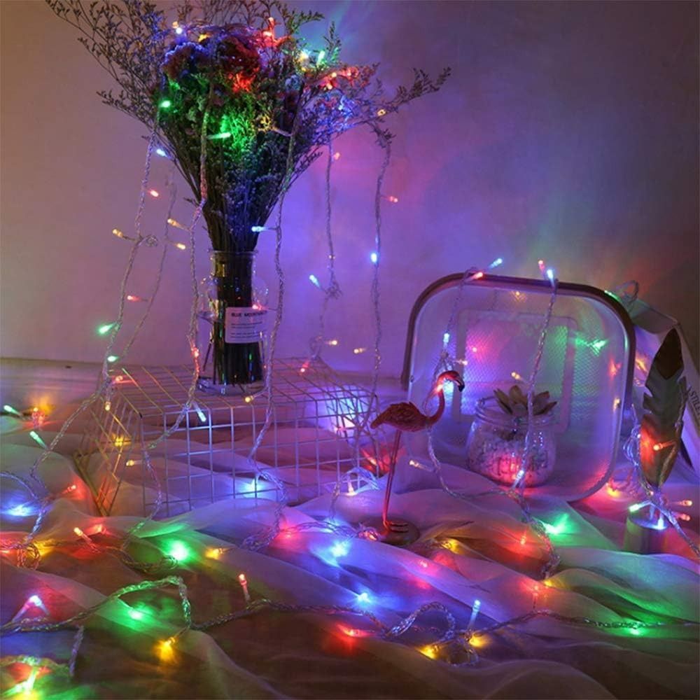 2202) PLUG IN FAIRY LIGHTS, 20M 200 LED STRING LIGHTS MAINS POWERED 8 ...