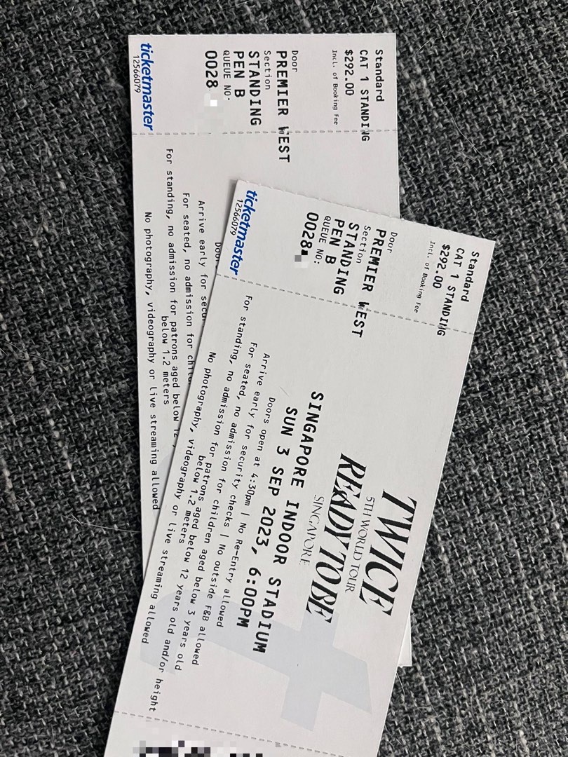 RTB Twice Physical Tickets CAT1 Pen B, Tickets & Vouchers, Event Tickets on Carousell