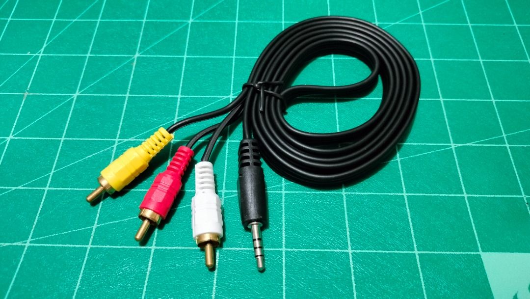 3.5mm TRRS Stereo Jack to 3 Triple RCA Audio - Video AV TVPlus TV Plus ...