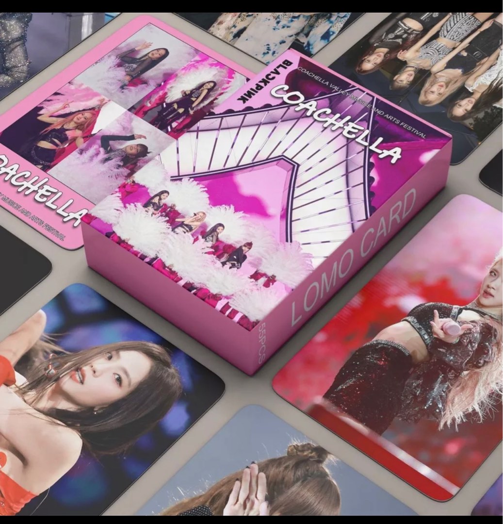 55pcs/box BLACK-PINK 2023 Coachella Photocards JENNIE JISOO ROSE LISA ...