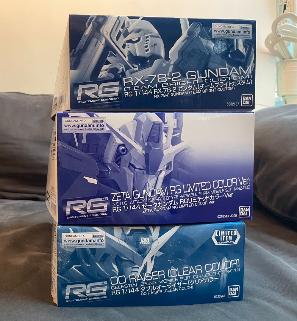 高達模型 RG 特別版 00 Raiser,RX 78, Zeta Gundam, 興趣及遊戲, 玩具 & 遊戲類 - Carousell