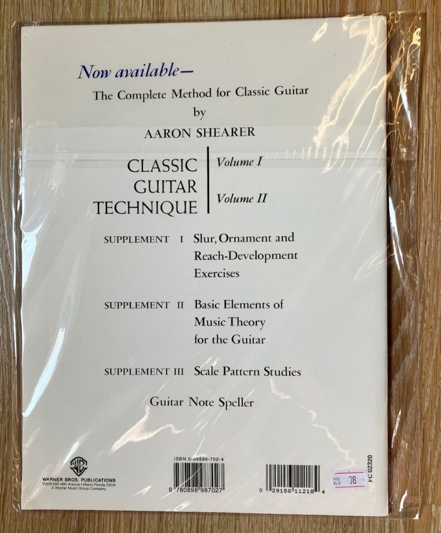 Aaron Shearer Classic Guitar Technique, First Supplement (Slur ...