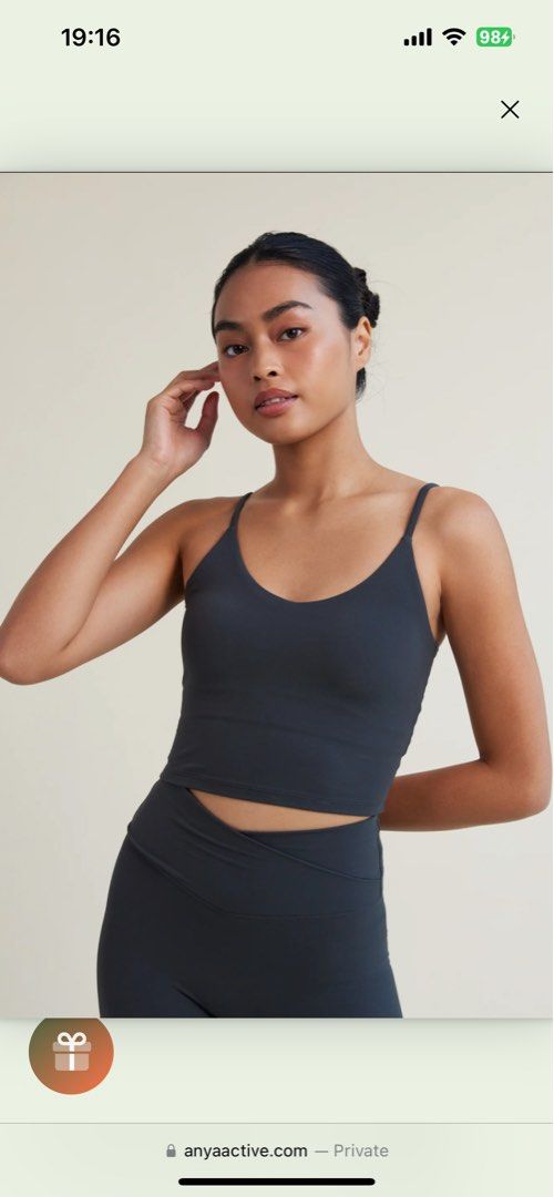 Anya Active V Cami Bra in Truffle, Women's Fashion, Activewear on Carousell