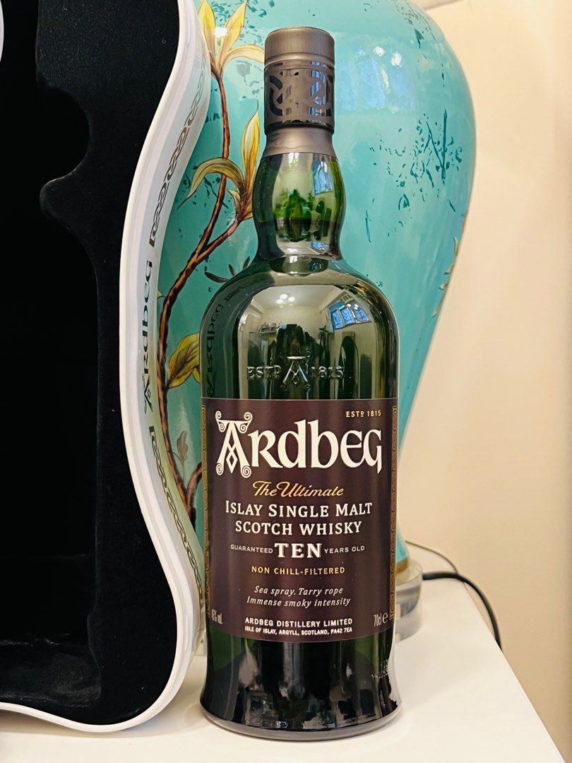 Ardbeg 10 特別紀念版 鐵盒裝 Shortie Top Dog 威士忌 Whisky whiskey, 嘢食 & 嘢飲, 酒精飲料 ...