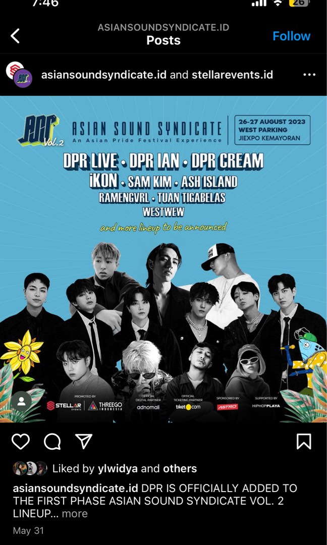 Asian Sound Syndicate Day 2 The Syndicets 2 Ticket, K-Wave di Carousell