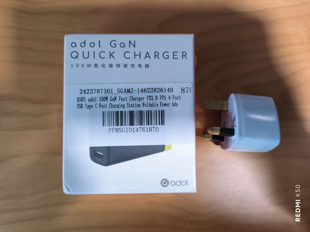 Asus 100w gan fast charger 4 port - supports AFC, FCP, SCP, QC3.0, PD 3 ...