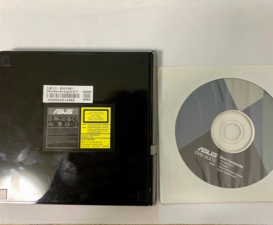ASUS DVD player/writer “AS SDRW-08D2S-U”, Hobbies & Toys, Music & Media ...