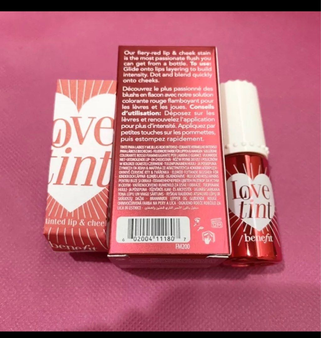 AUTHENTIC FULL SIZE Benefit love tint lovetint lip and cheek stain ...