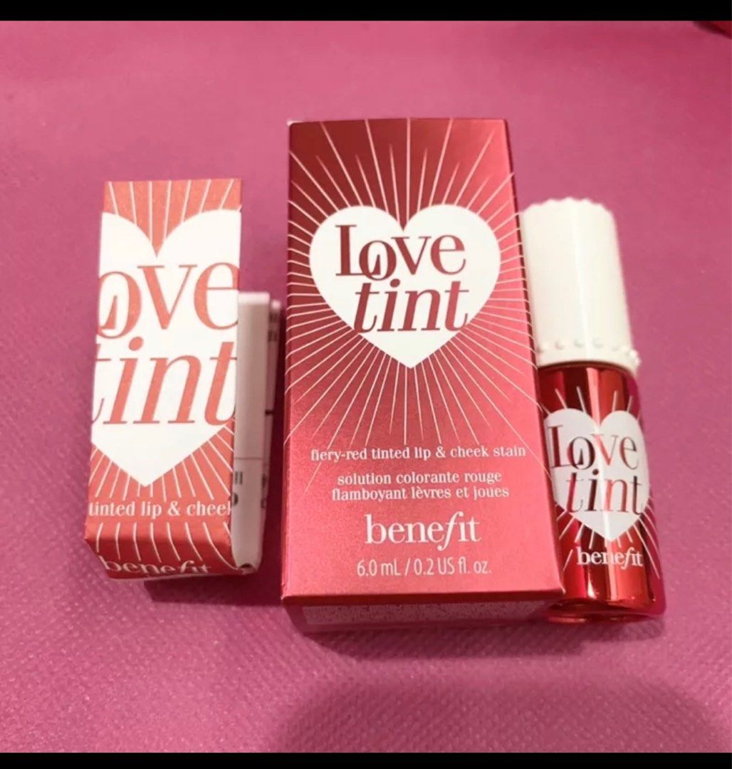 AUTHENTIC FULL SIZE Benefit love tint lovetint lip and cheek stain ...