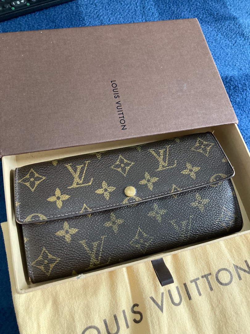 Authentic LV mono long wallet on Carousell