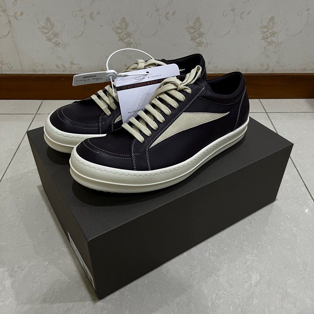 Authentic Rick Owens Vintage Vans Sneakers Amethyst Leather, Men's ...