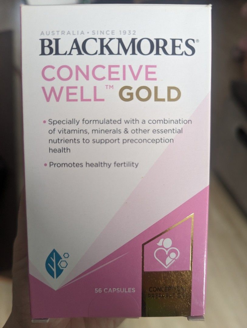 BLACKMORES conceive well Gold capsules, Health & Nutrition, Health ...