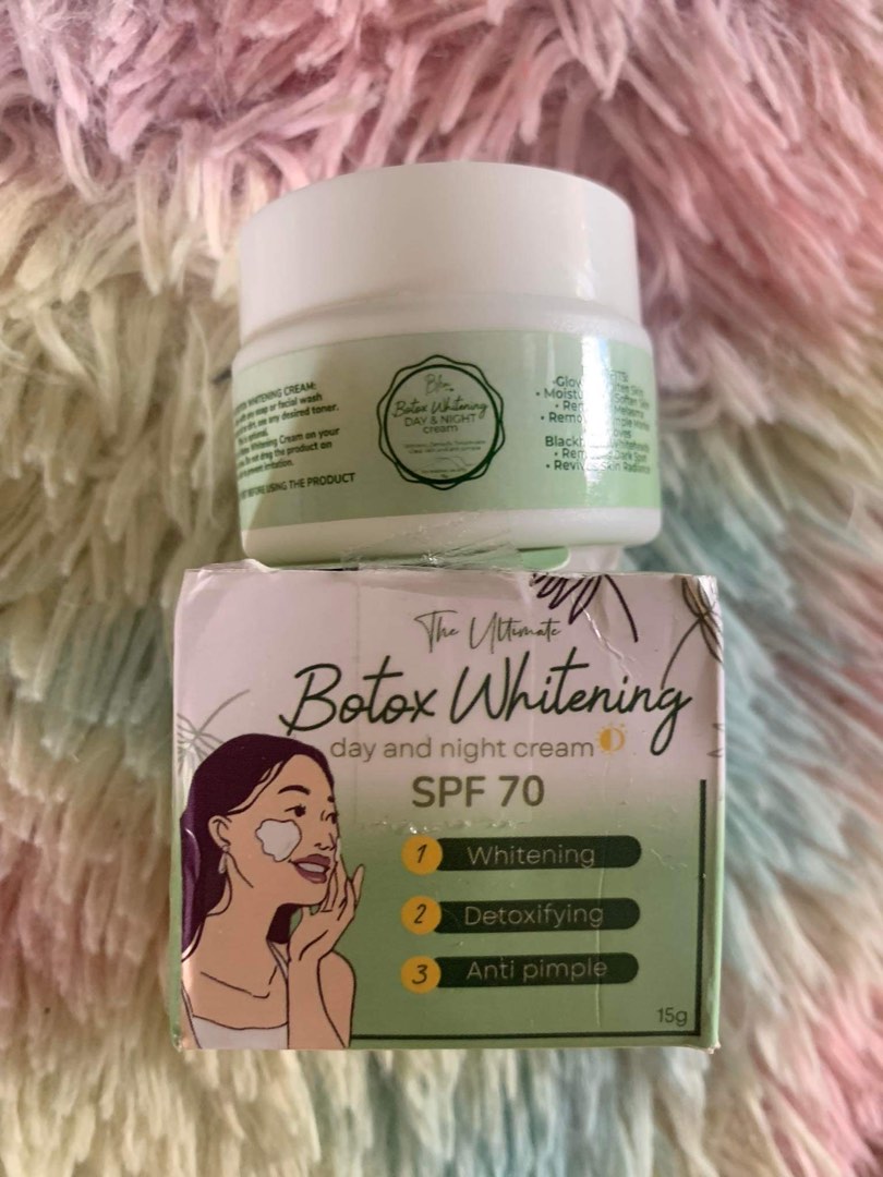 Blem Botox Whitening Day and Night Cream Spf 70 15g, Beauty & Personal ...