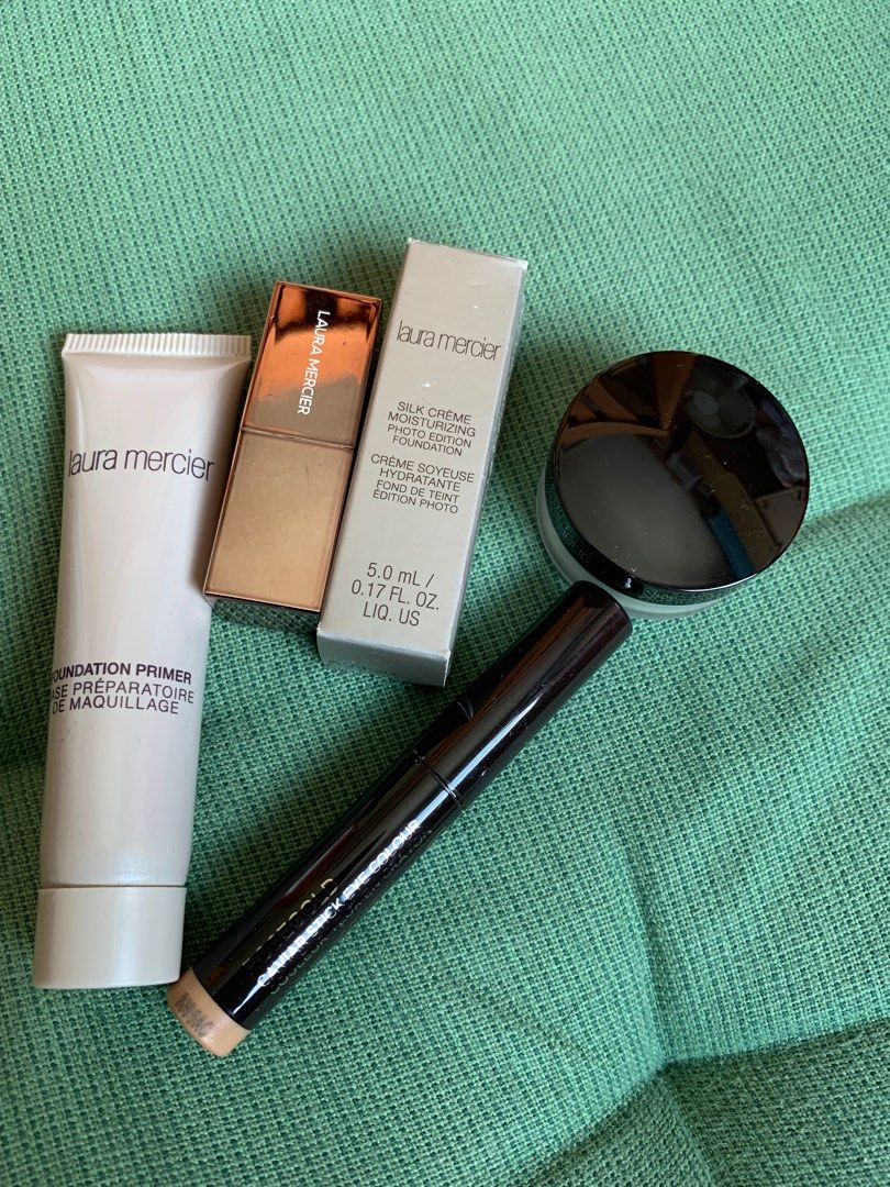 Brand new Laura mercier sample set: foundation, lip rogue, eye colour ...