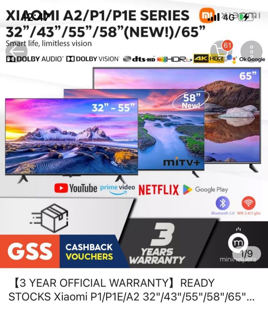 Brand new Xiao Mi 32 inch TV, TV & Home Appliances, TV & Entertainment ...