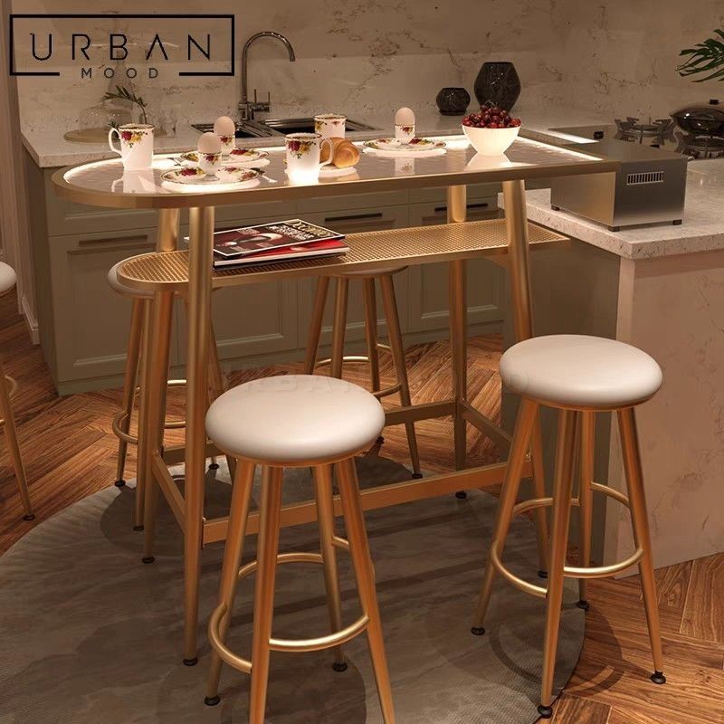 BRASS Modern Bar Table, Furniture & Home Living, Furniture, Tables ...