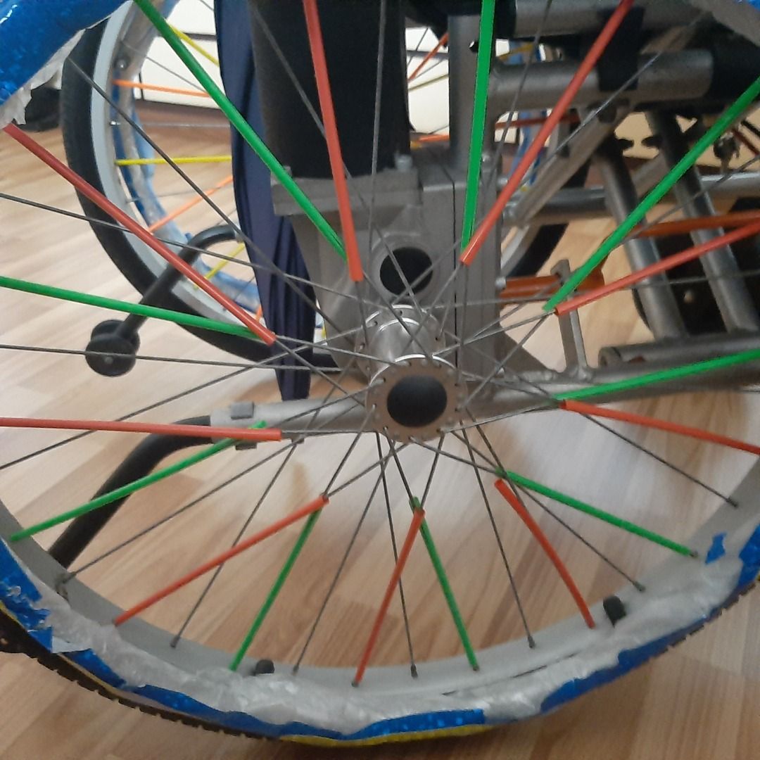 Bright Colour Wheel Spoke Wraps (Red, Green, Yellow, Orange), Sports ...