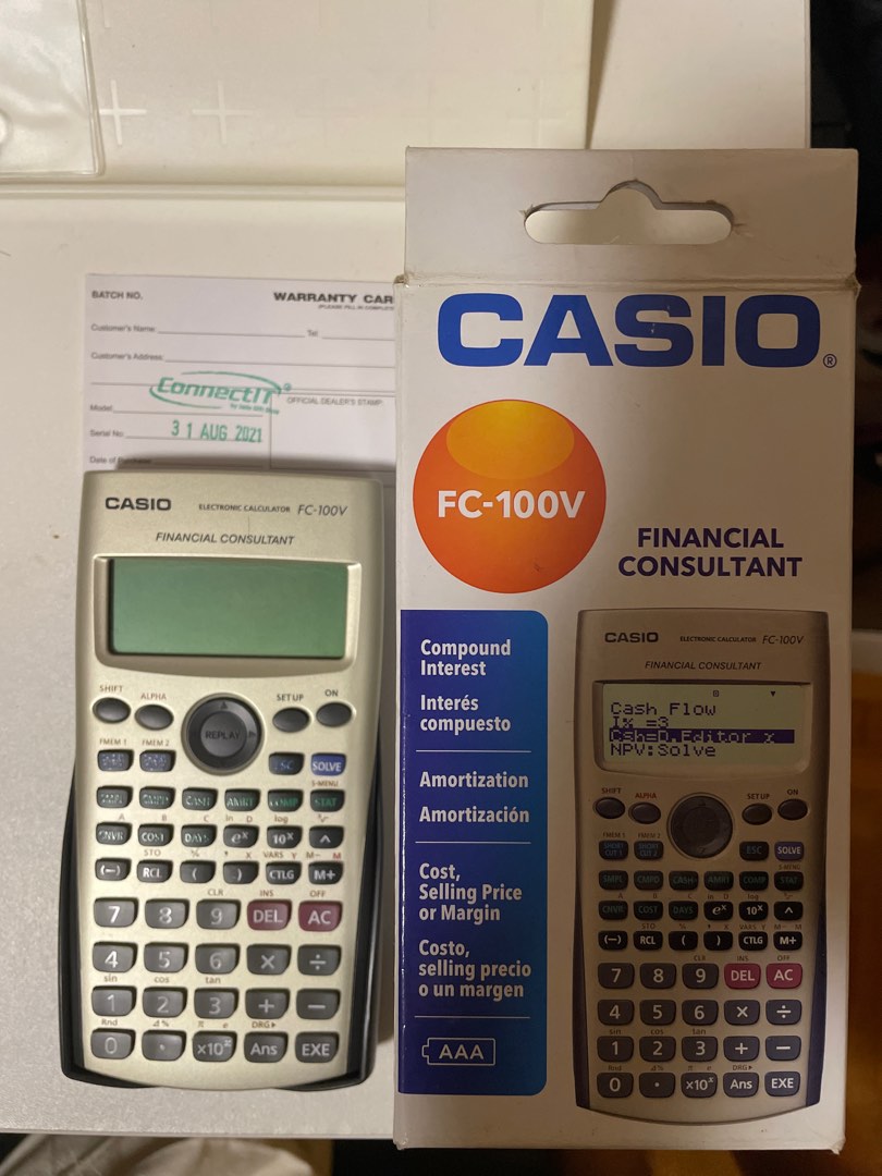 Casio FC100V Calculator, Computers & Tech, Office & Business Technology ...