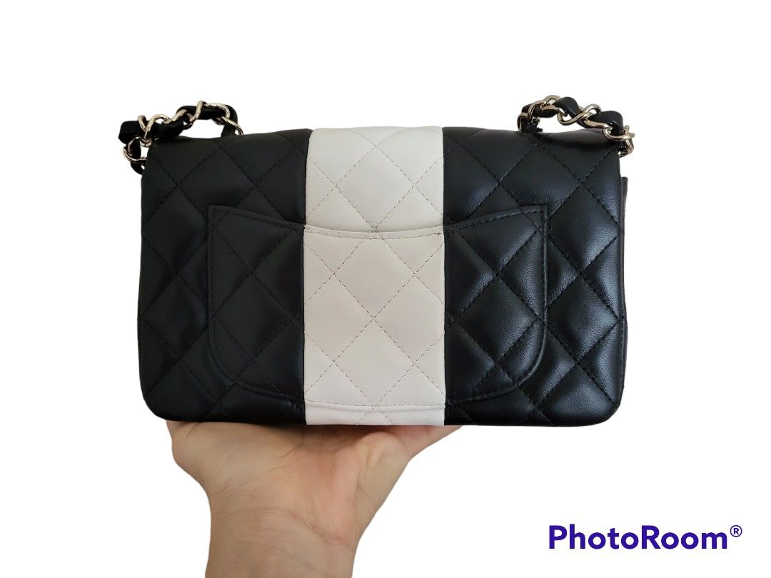 Chanel Mini flap in Lambskin Panda, Luxury, Bags & Wallets on Carousell