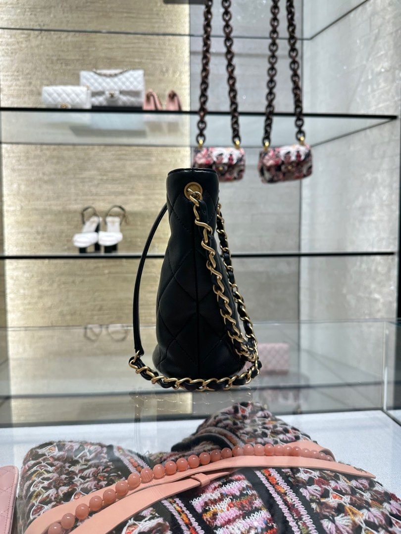 Chanel Small Bucket Bag Black, Luxury, Bags & Wallets on Carousell