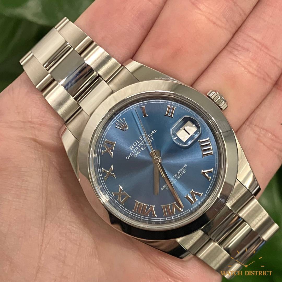 CHEAPEST 2019 41MM Rolex OP Datejust Blue Roman Dial 126300 FULL SET ...