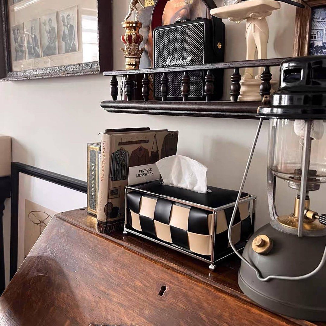 Checkered tissue box, Furniture & Home Living, Home Decor, Other Home ...