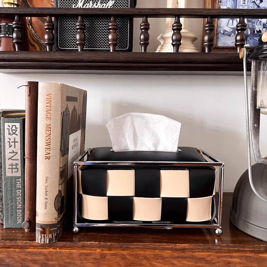 Checkered tissue box, Furniture & Home Living, Home Decor, Other Home ...