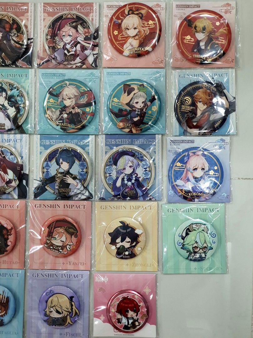 CLEARANCE Genshin Impact Official Merch Badges, Hobbies & Toys ...