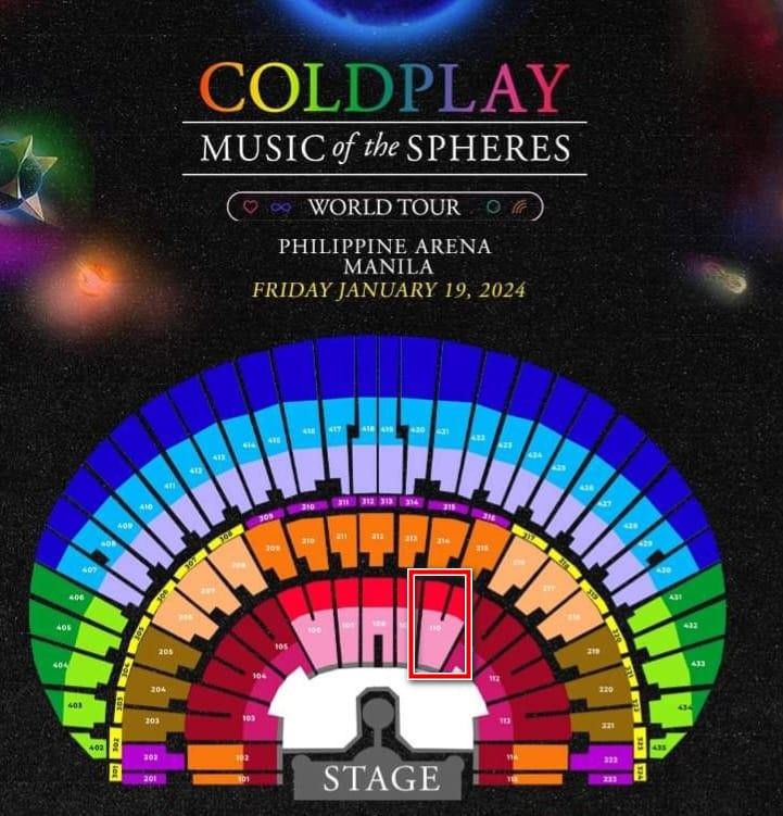 COLDPLAY MANILA • 2 Supersolis Experience•JAN. 19, 2024, Tickets ...
