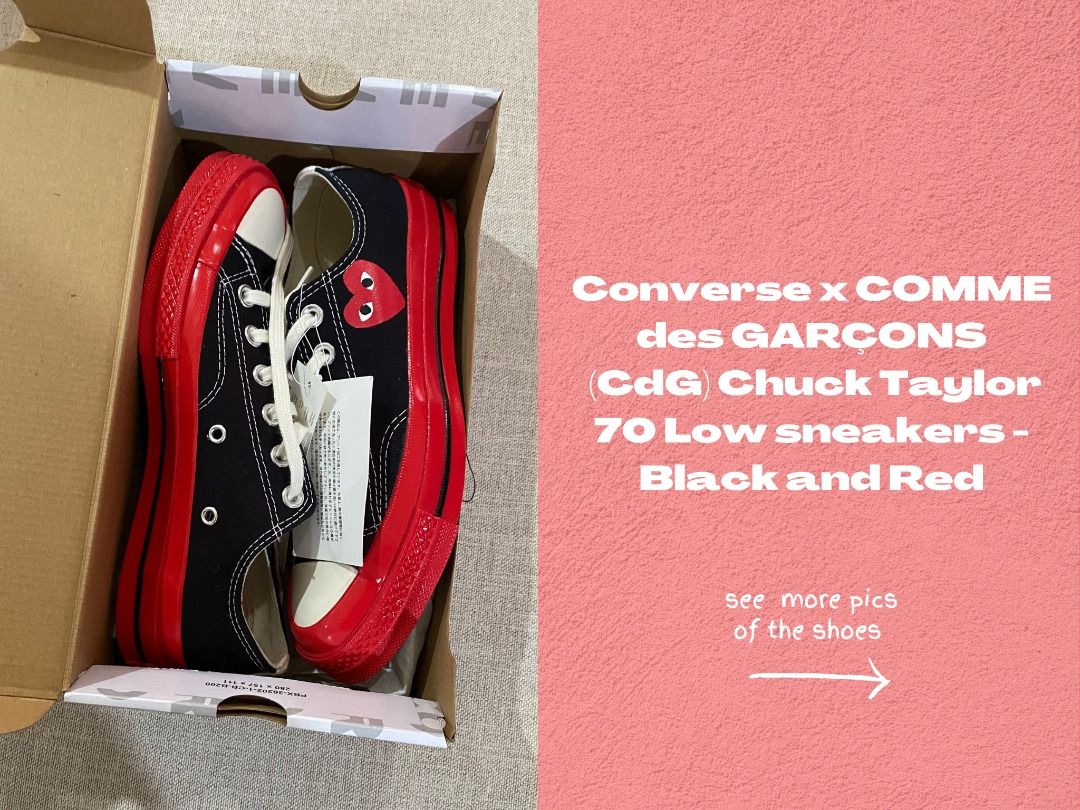 Converse x COMME des GARÇONS (CdG) Chuck Taylor 70 Low sneakers - Black ...