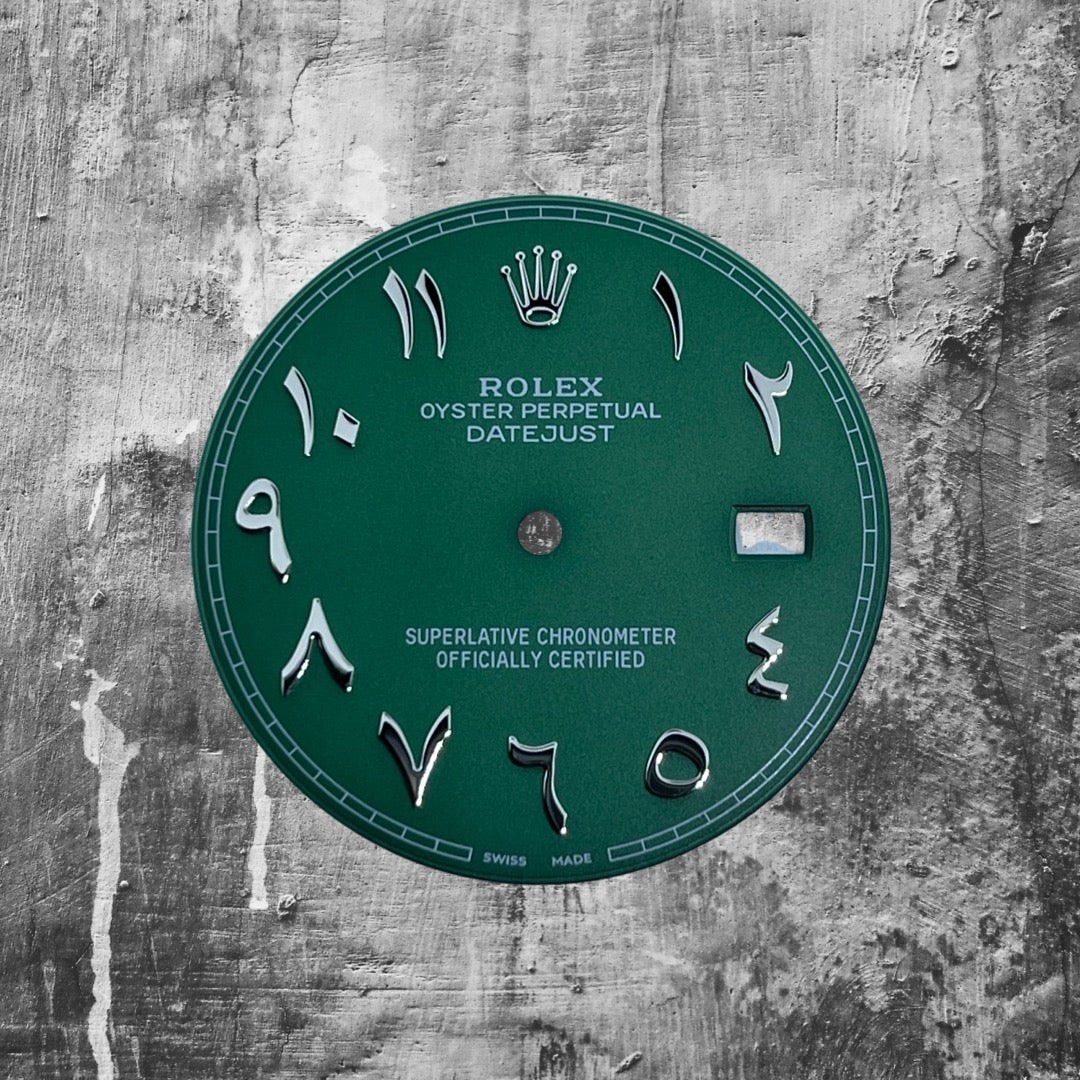 Custom Arabic Black / Green / Red / Mecca / Kaaba Watch Dial For Rolex ...