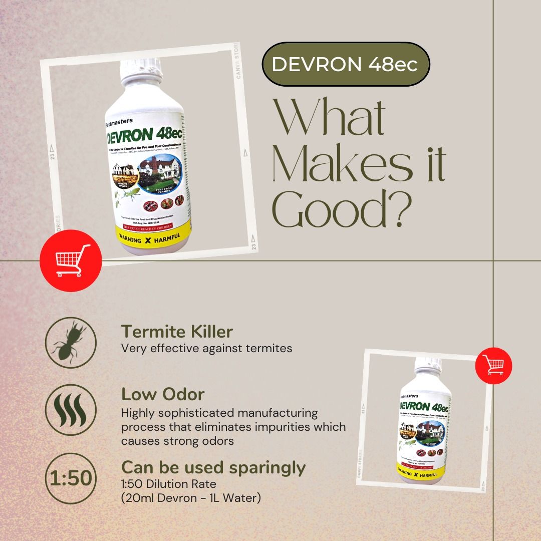 Devron 48EC 250ml Termite Anay Control, Furniture & Home Living ...