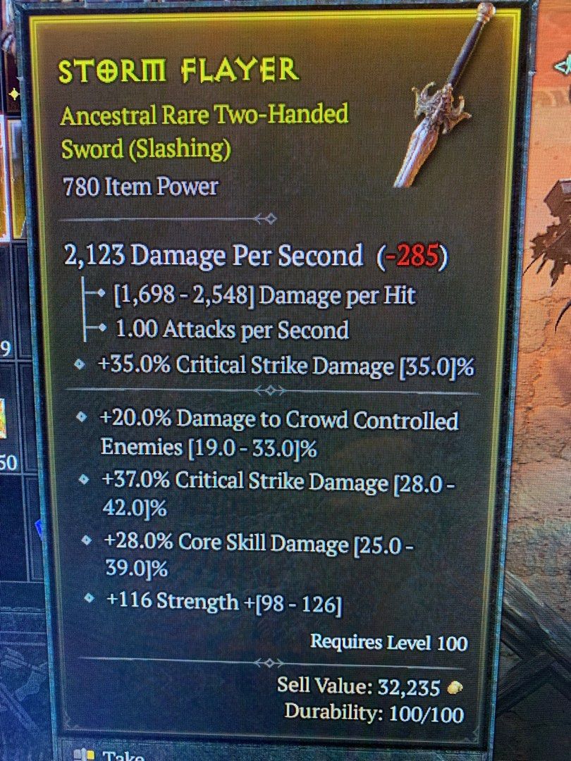 Diablo 4 rare weapons (barb), Video Gaming, Gaming Accessories, In-Game ...