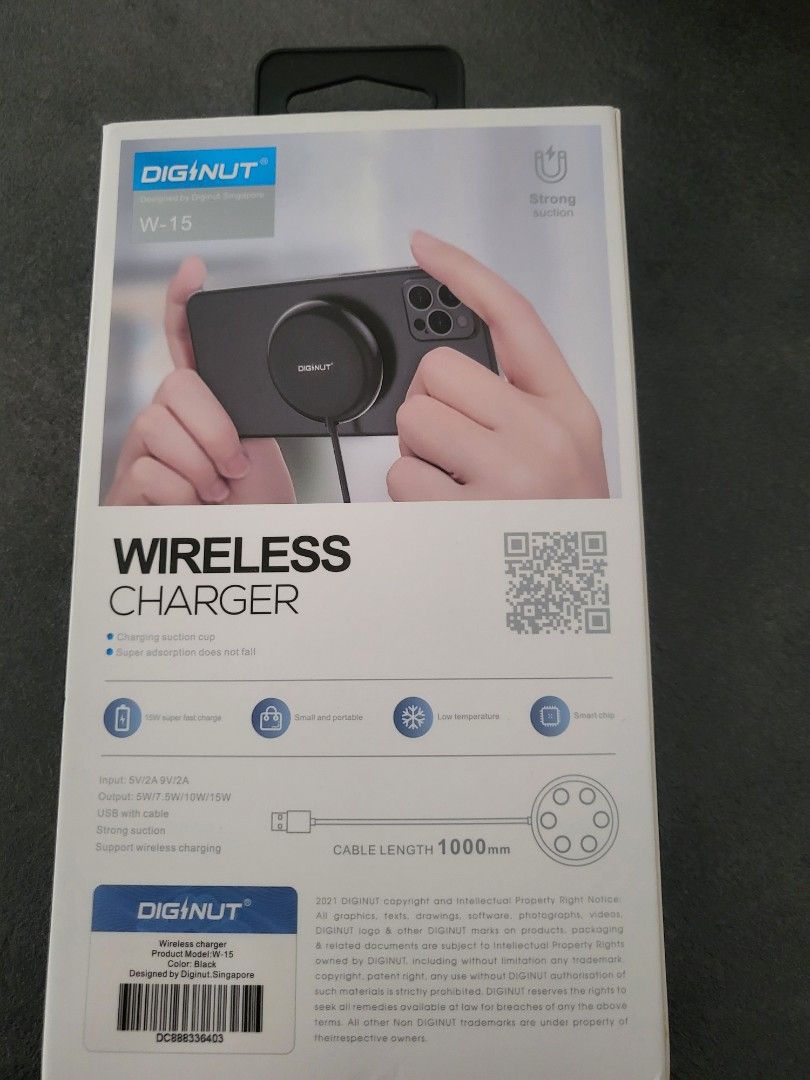 Diginut Wireless Charger (15W), Mobile Phones & Gadgets, Mobile ...