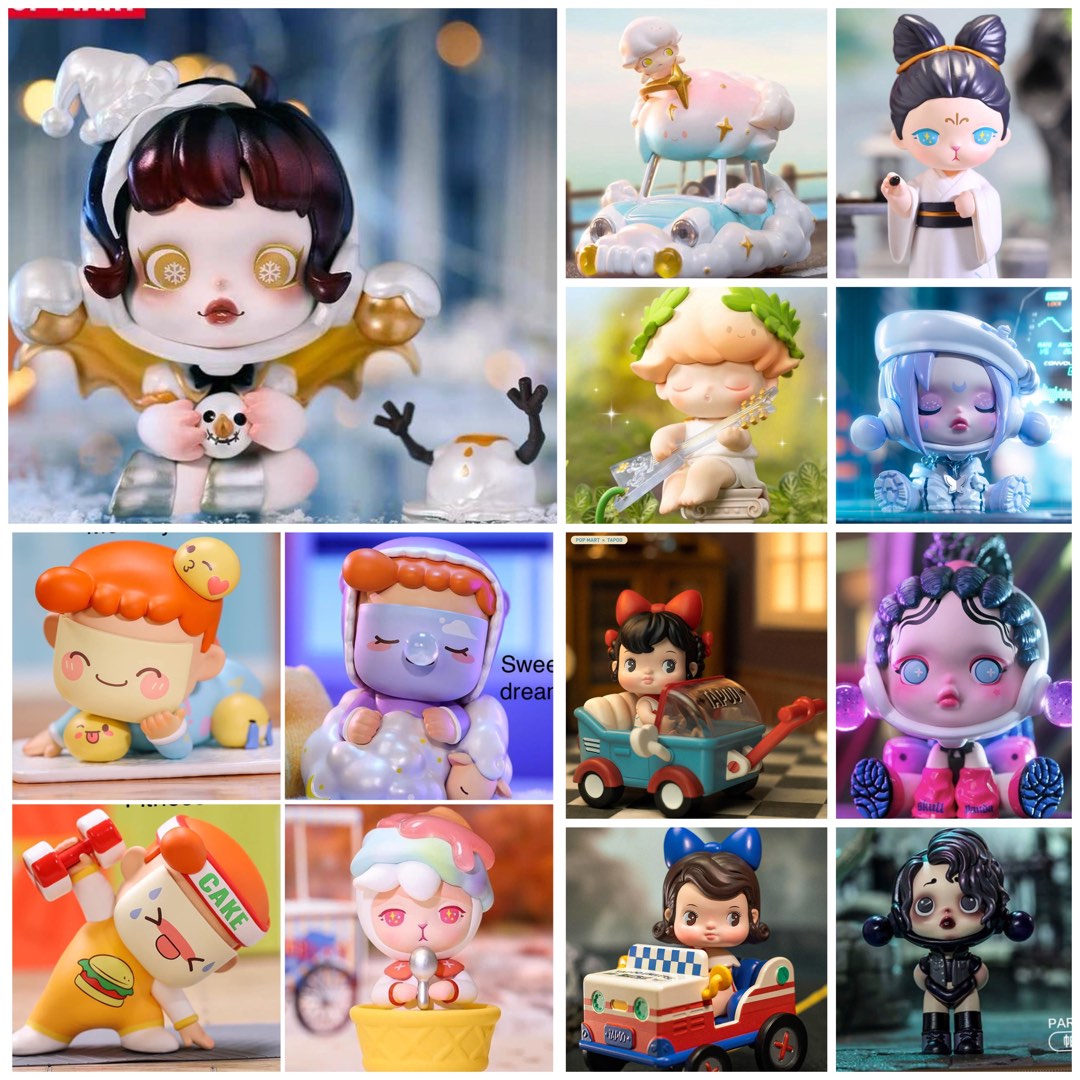 Dimoo Time roaming, dimoo happy weekend, skull panda glorious Xmas ...