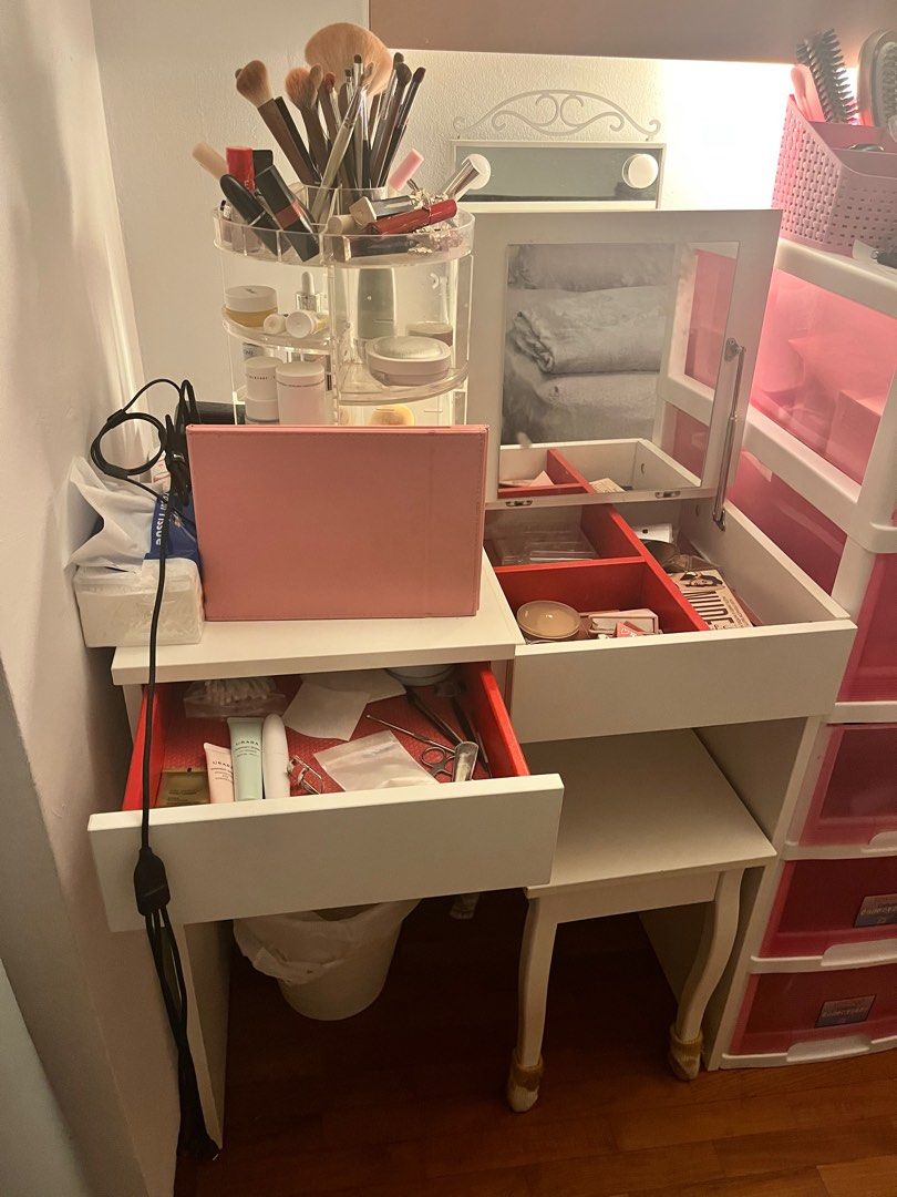 Dressing Table and chair, Furniture & Home Living, Furniture, Tables ...