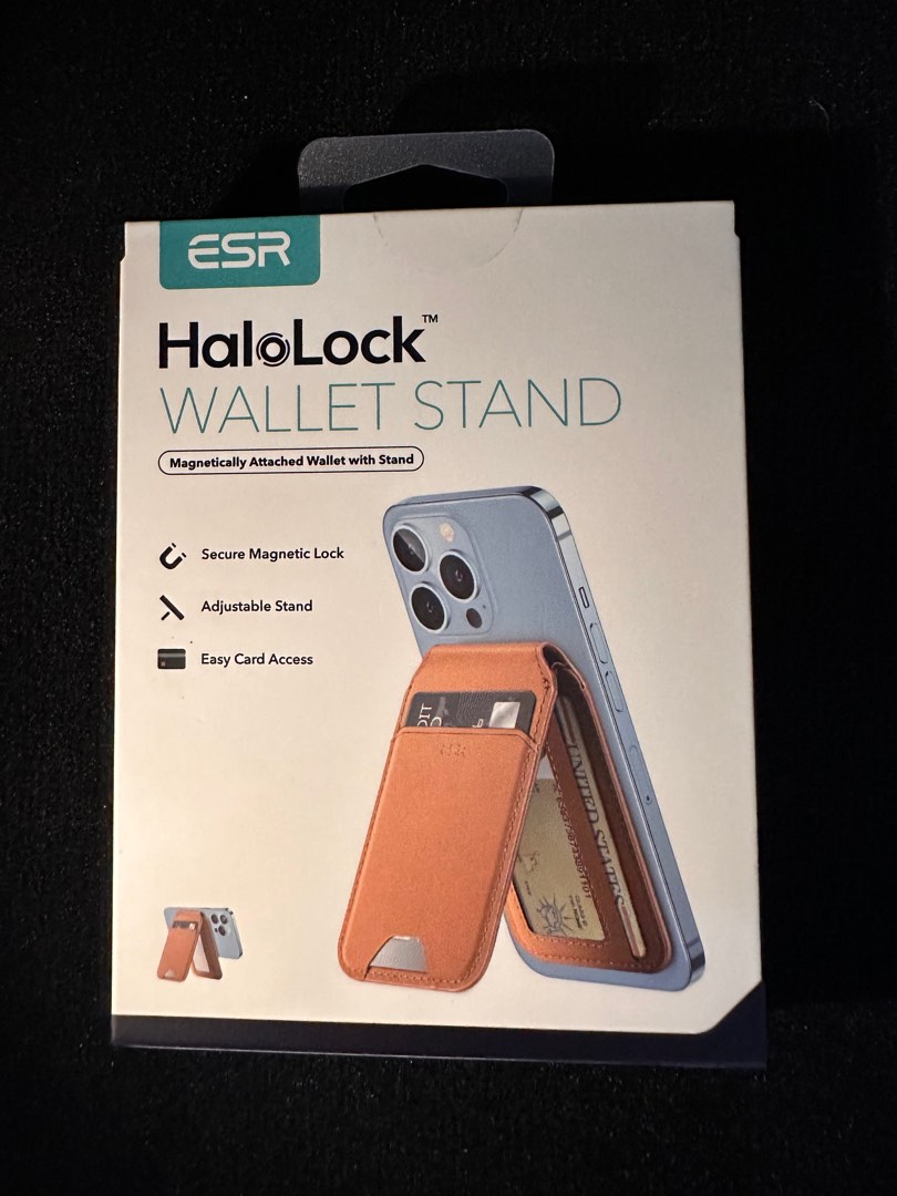 ESR halolock wallet stand for MagSafe - brown, Mobile Phones & Gadgets ...