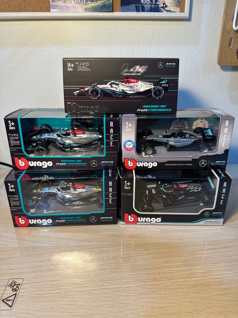 F1 Model Diecast Bburago 1:43 Scale Hamilton Verstappen Leclerc Ferrari ...