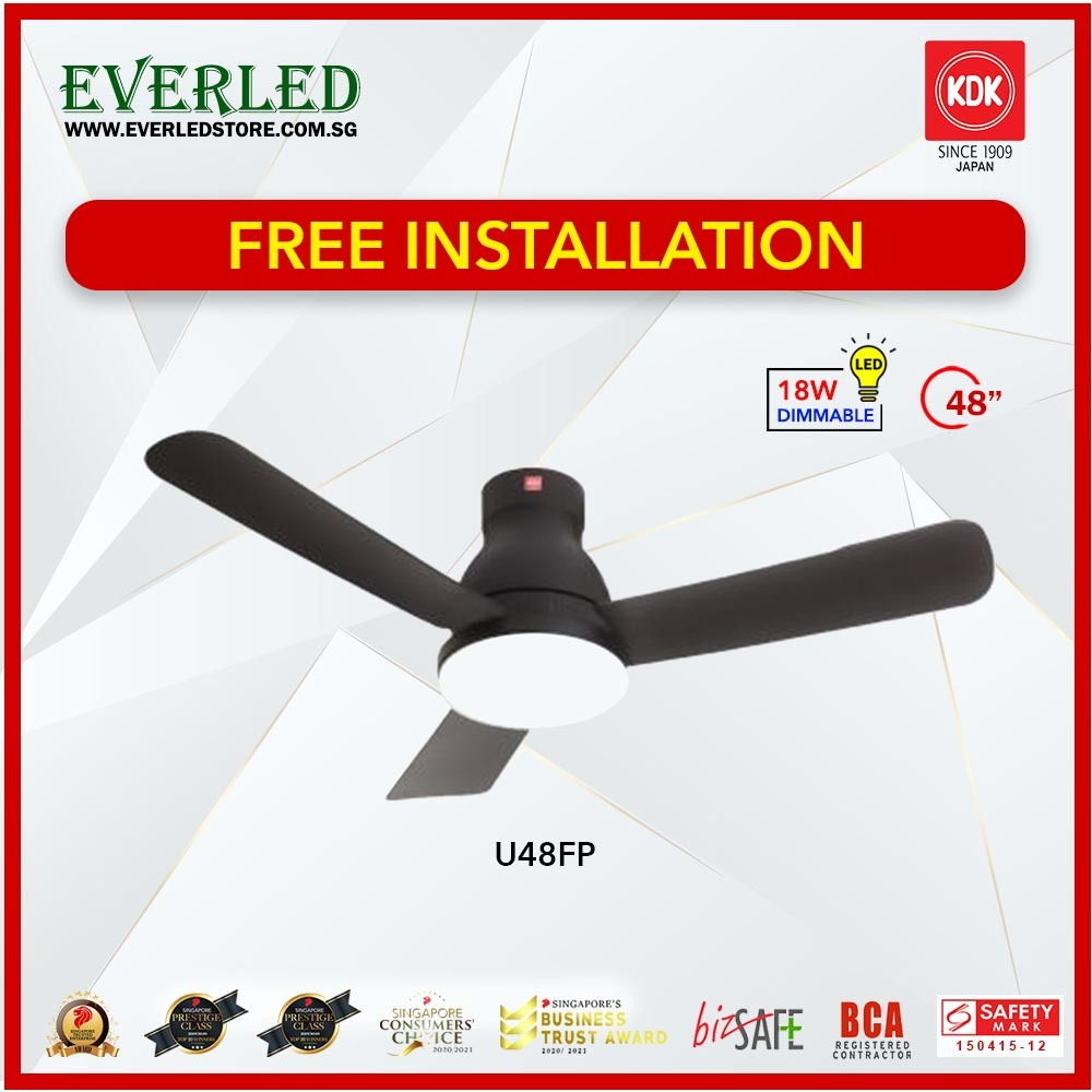 [Free Installation] KDK-U48FP 48" DC CEILING FAN / With LED / Remote ...
