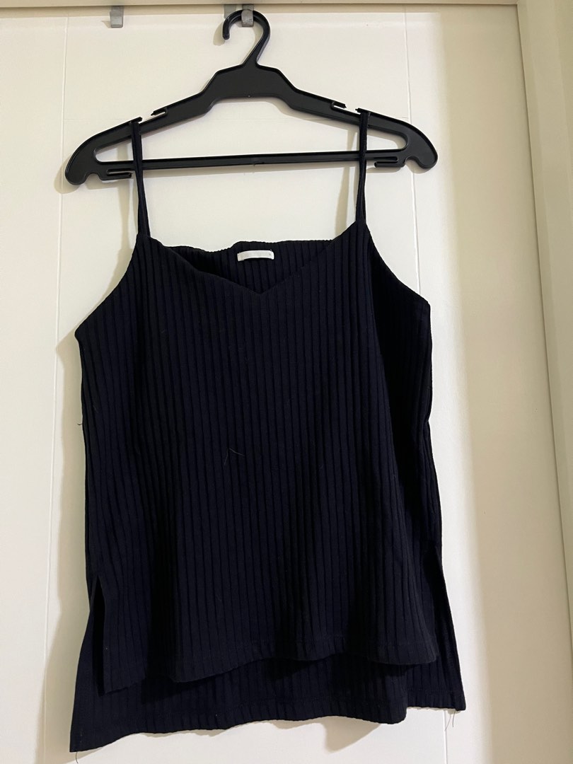 GU Uniqlo Cami Black Top Plus Size Stretchable on Carousell