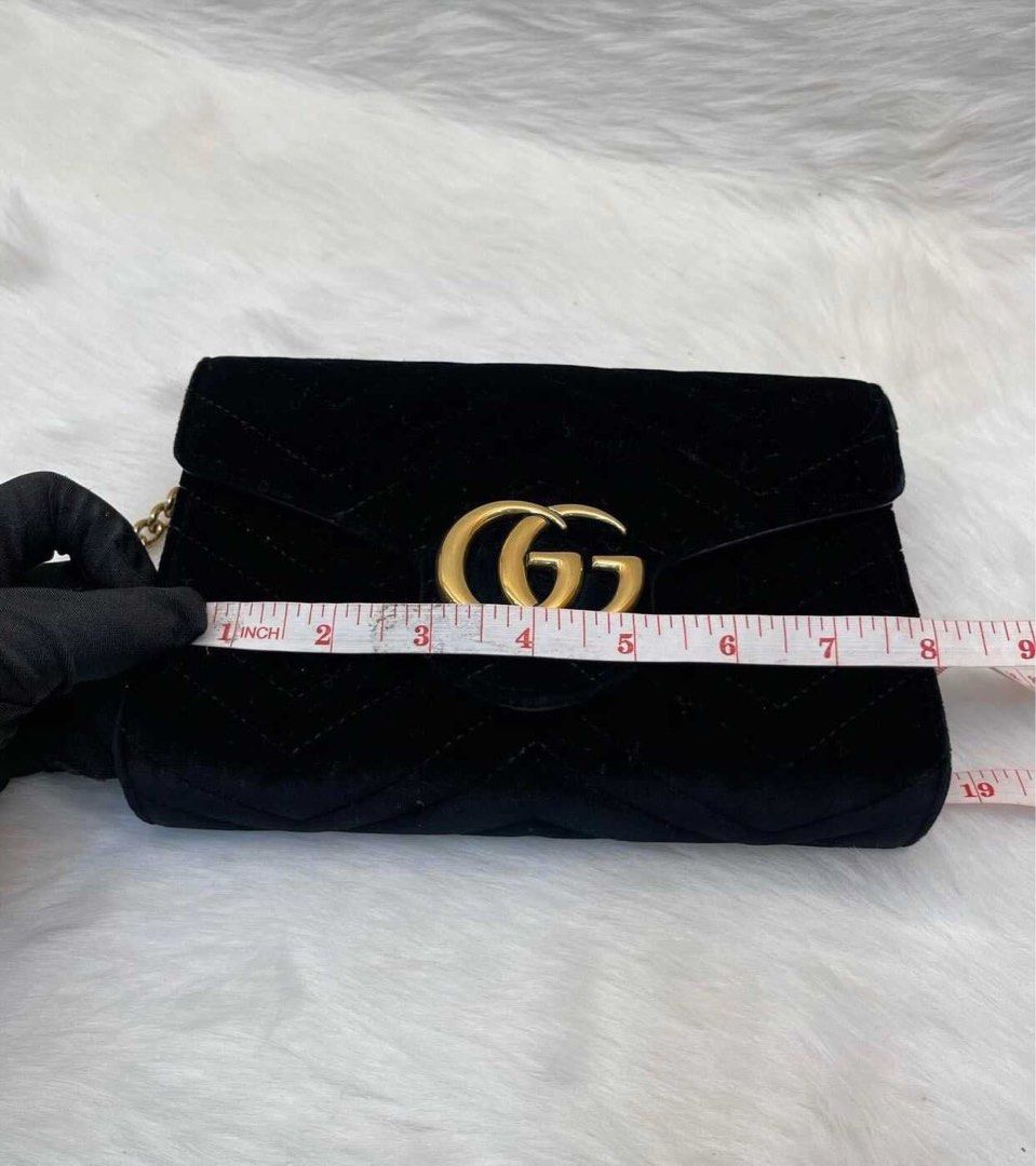 Gucci marmont WOC velvet, Luxury, Bags & Wallets on Carousell