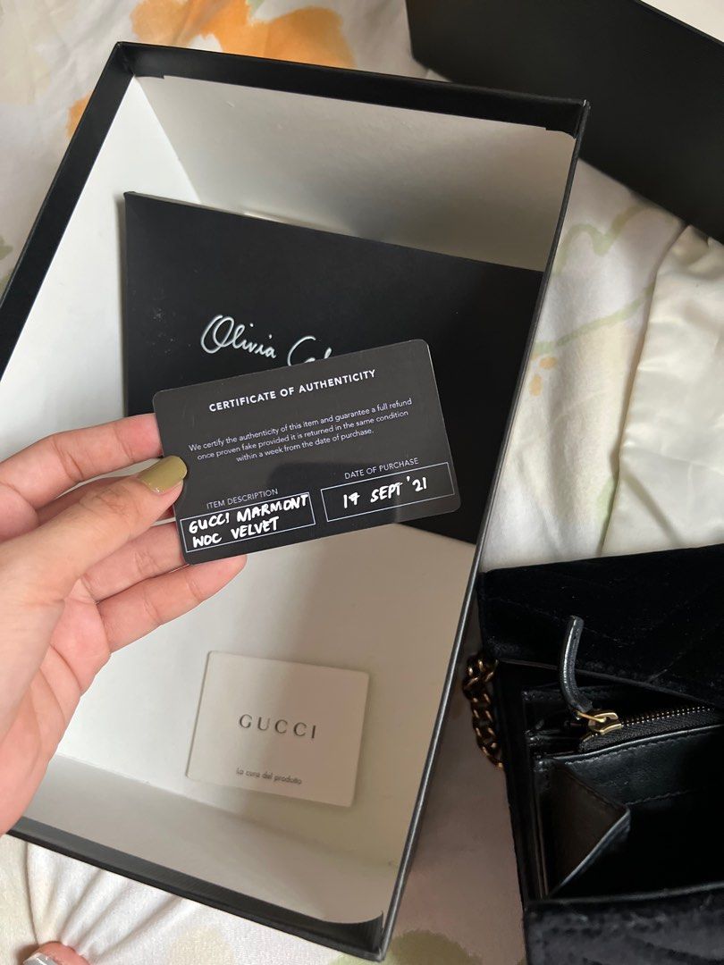 Gucci marmont WOC velvet, Luxury, Bags & Wallets on Carousell